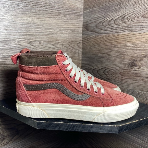 Vans | Shoes | Vans Sk8 Hi Mte Scotchguard Red Brown Suede | Poshmark